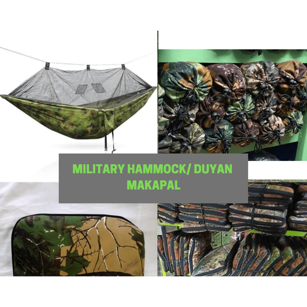 7 Feet Military Hammock/Duyan (Assorted Design) with FREE Tali | Shopee ...