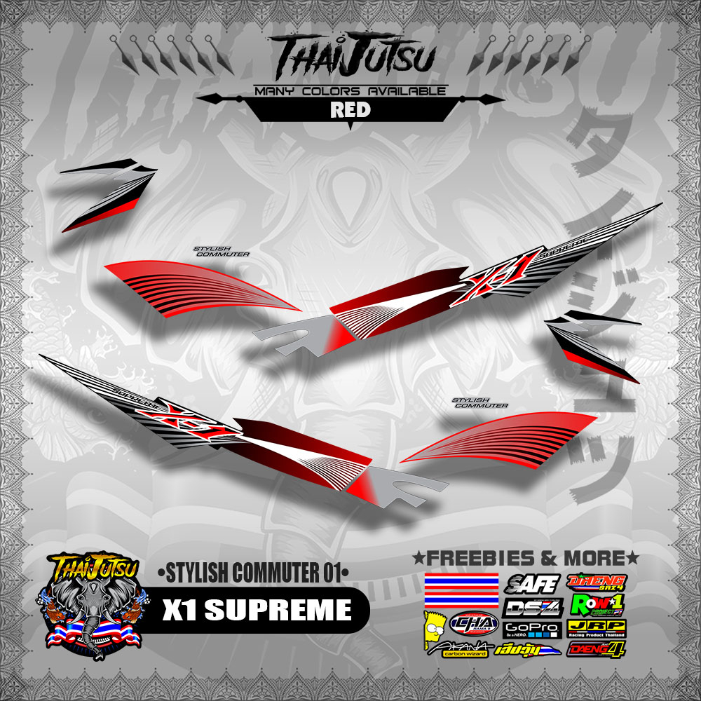 X1 SUPREME DECALS ( STYLISH COMMUTER 01 )【ThaijutsuStickers】 | Shopee ...