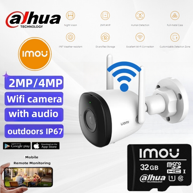 Dahua imou WiFi camera Bullet Outdoor Waterproof IP Camera 2MP/4MP CCTV ...