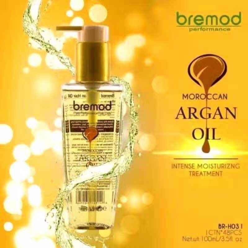 Bremod Moroccan Argan Oil Hair Serum - Intense Moisturizing & Hair ...