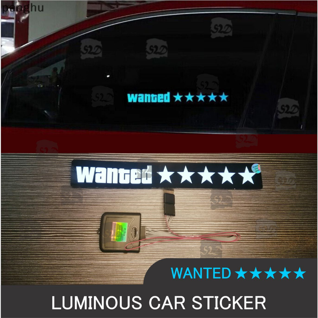 Luminous Car Sticker Glow In Dark Car Wanted Logo Stickers For Auto ...