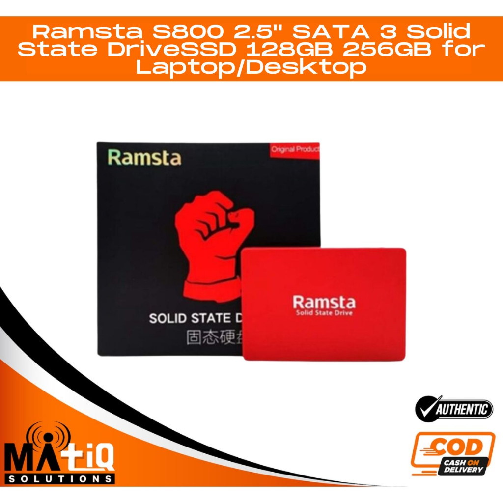 Ramsta S800 2.5" SATA 3 Solid State DriveSSD 128GB 256GB for Laptop ...