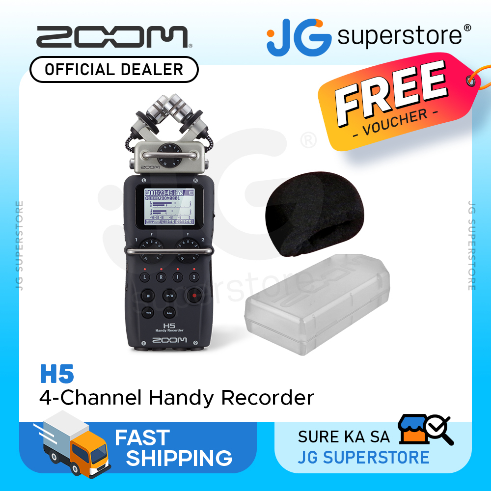 Zoom H5 4-Channel Handy Recorder Interchangeable Microphone System for ...