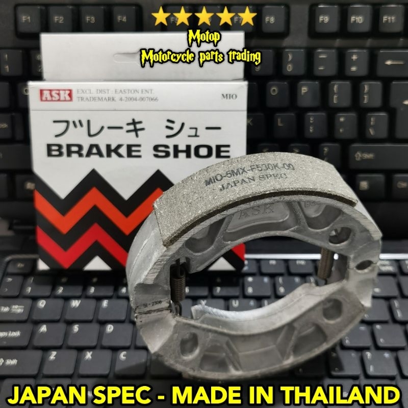 ASK BRAKE SHOE FOR MIO - NOUVO - YTX125 - FZ16 - SZ16 - AEROX - JAPAN ...