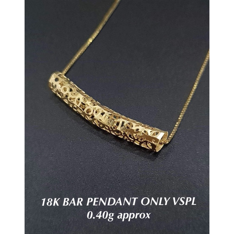 18K Saudi Gold Bar Pendant (nasasangla) | Shopee Philippines