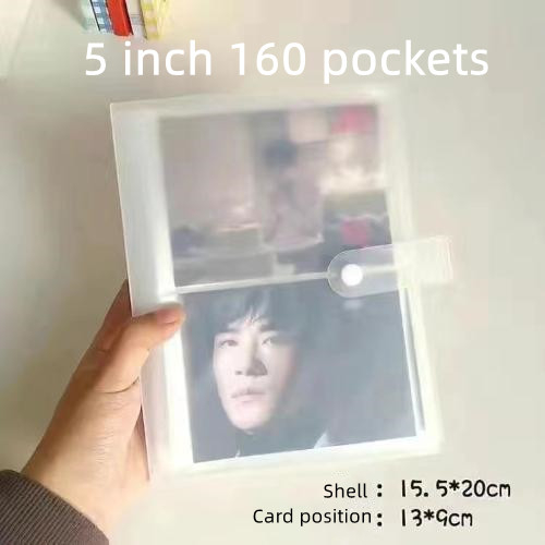 160 Grids Frosted Interstitial Photo Album Photocards Postcard Storage ...