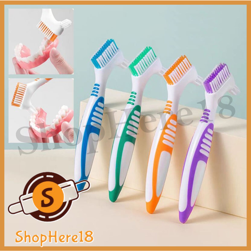 IKQPH 1pc Denture Cleaning Toothbrush Deep Cleaning False Teeth ...