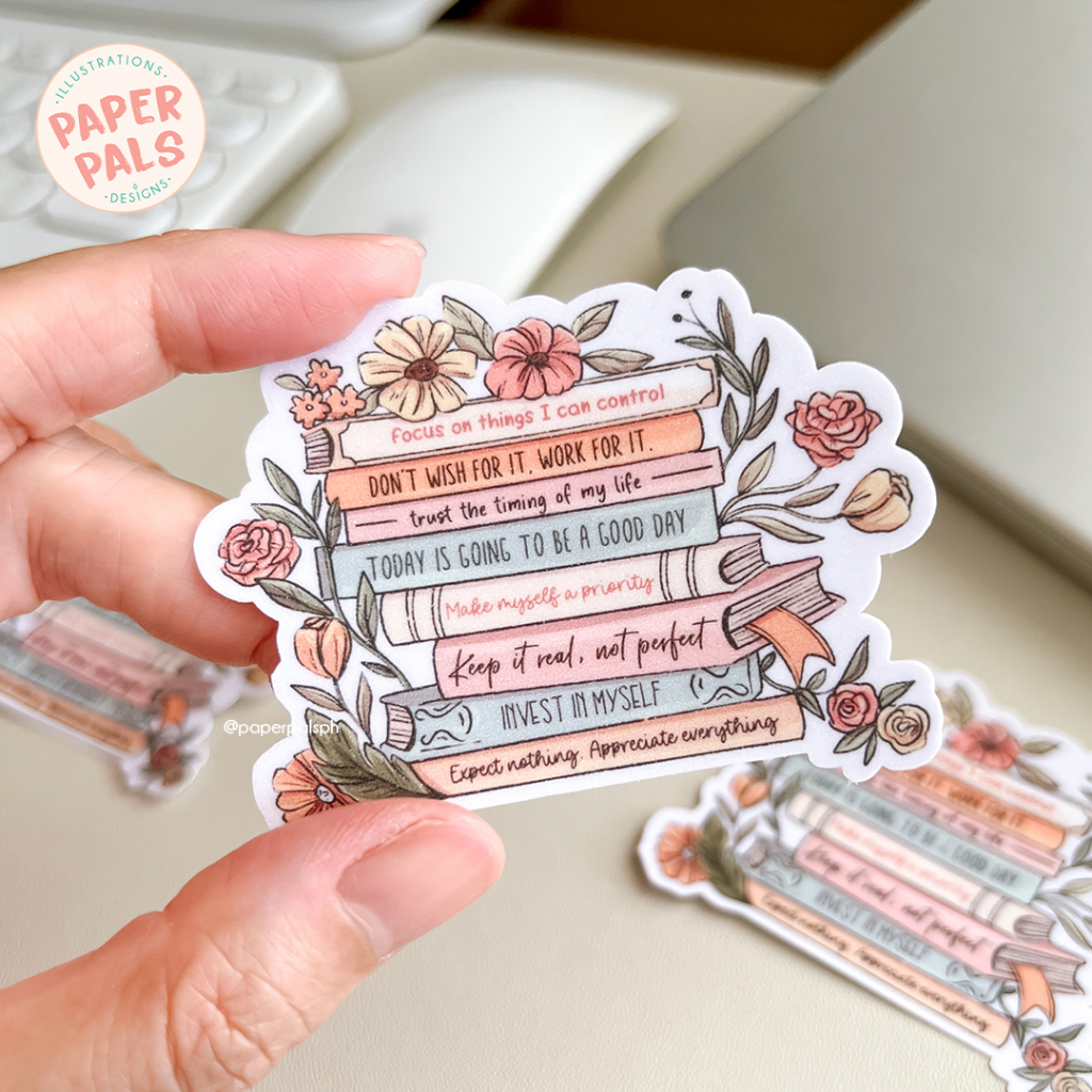 Book Sticker, Positive Quotes, Journal Sticker, Decorative Sticker ...
