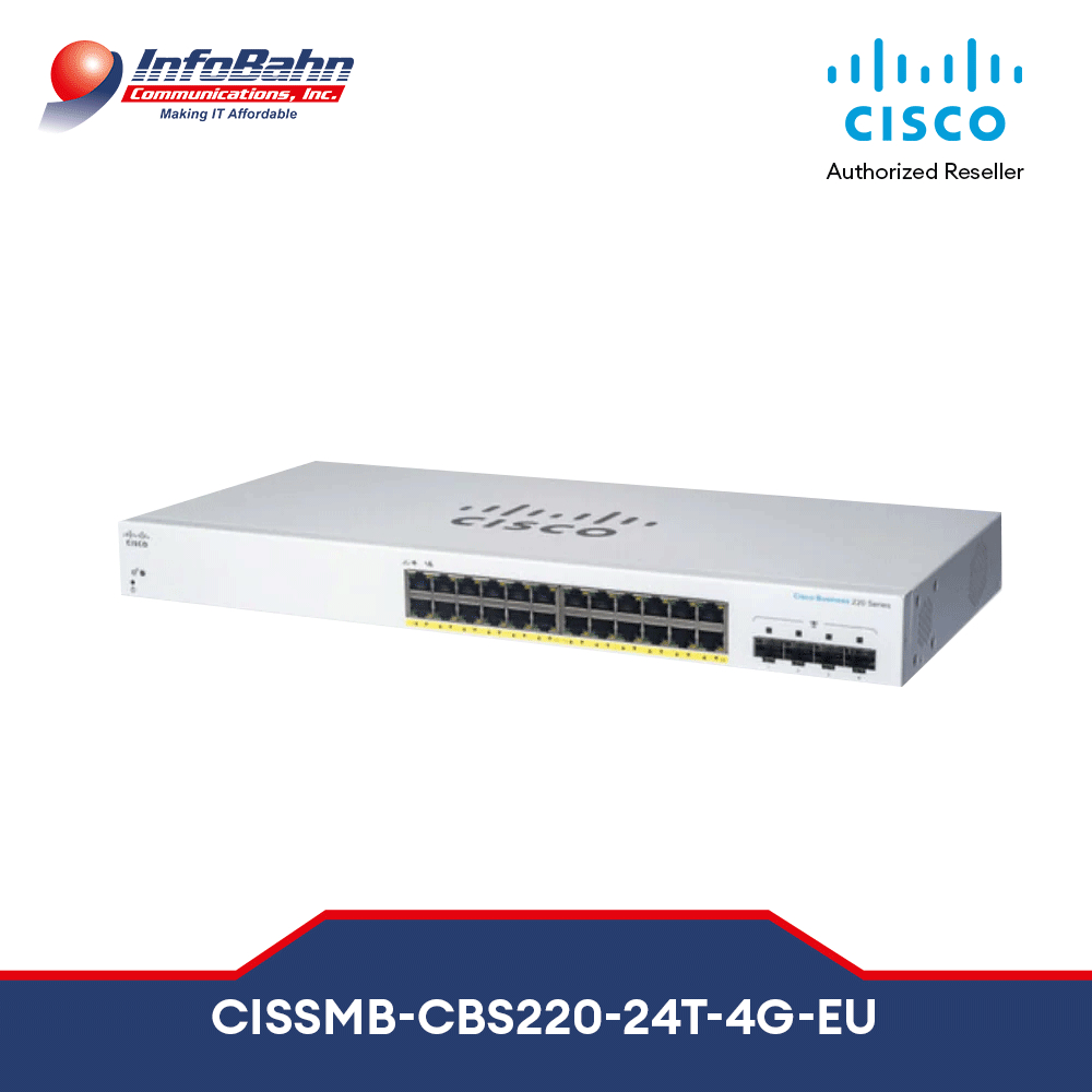 Cisco CBS220-24T-4G CBS220 Smart 24-port GE, 4x1G SFP | CBS220-24T-4G ...