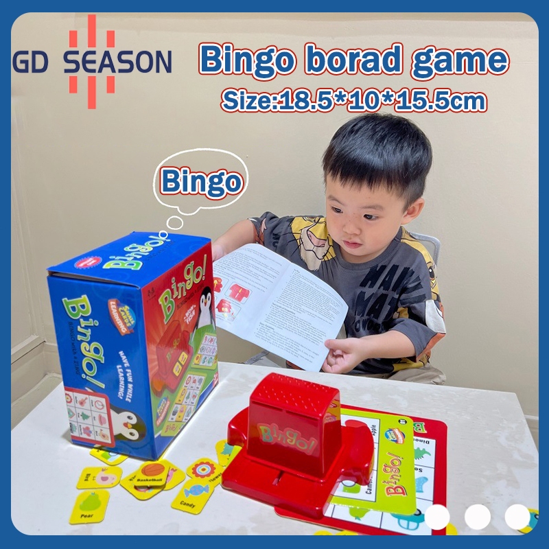 Educational Board Game for Kids Bingo Game Pairing Numbers Animals ...