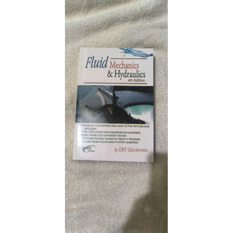 Fluid Mechanics & Hydraulics 4th Edition By: DIT Gillesania | Shopee Philippines
