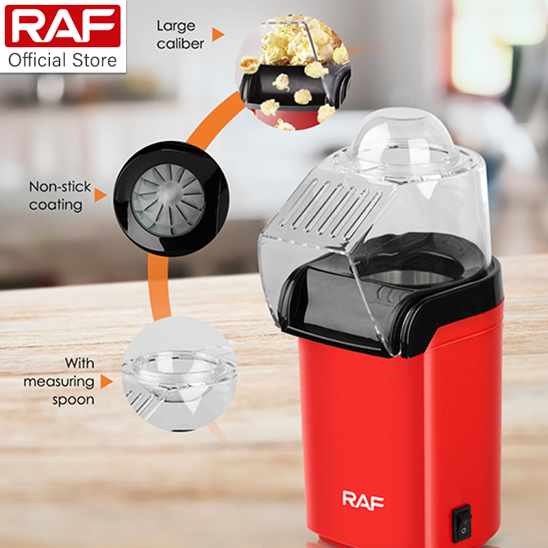 RAF 2L Popcorn Maker Mini No Oil Electric Popcorn Popper for Home ...