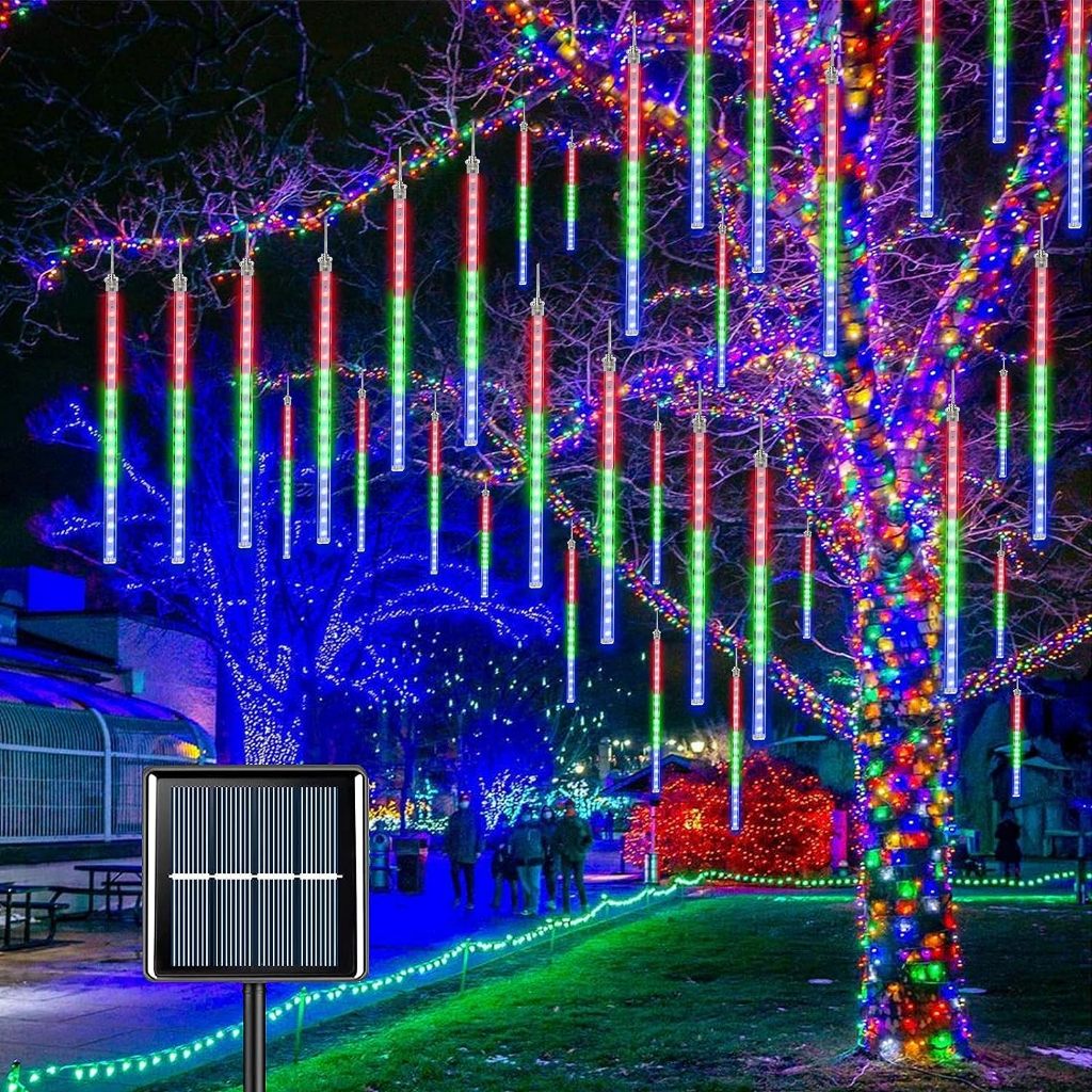 Meteor Shower Solar Led Rain Lights Waterfall Led Solar Light Outdoor ...