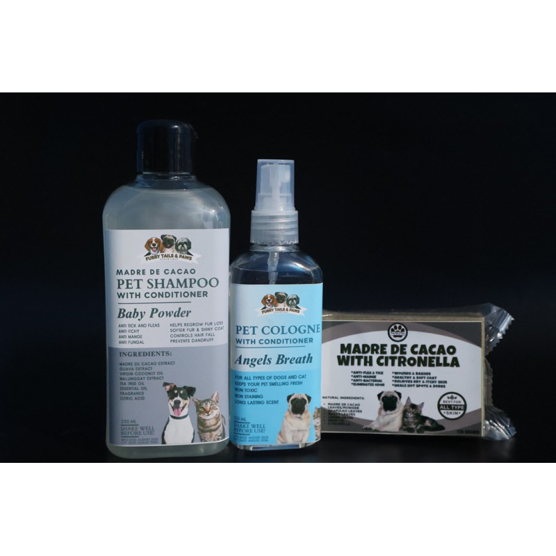 Pet Essential Bundle (Pet Shampoo, Pet cologne & Madre de cacao soap) | Shopee Philippines