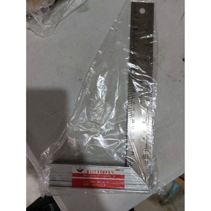 Butterfly Stainless Try Square / Tri Square 12" Inch (Iskwala) (Heavy ...