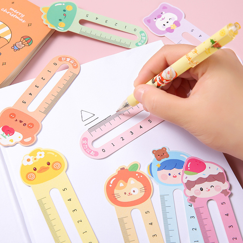 50 Sheets/Set Bookmark Animal Book Marker Ruler Portable Small Bookmark ...