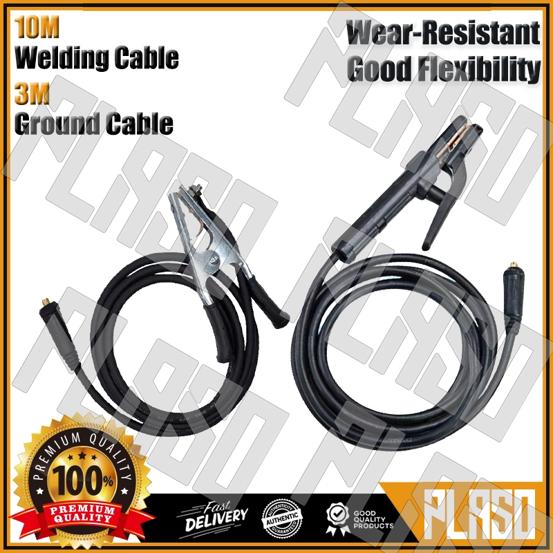 Universal Welding Cable Set with 10M Welding Cable and 3M Ground Cable ...