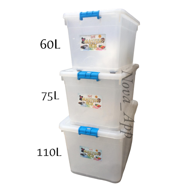 STORAGE BOX 60L, 75L, 110L J&T Master Box NATURAL STORAGE BOX( MAXIMUM ...