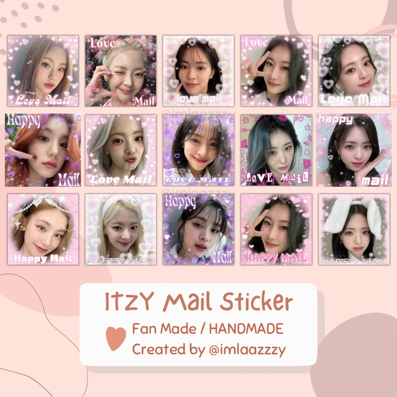 ITZY Mail Stickers Kpop sticker 12pcs (Love Happy mail) | Shopee ...
