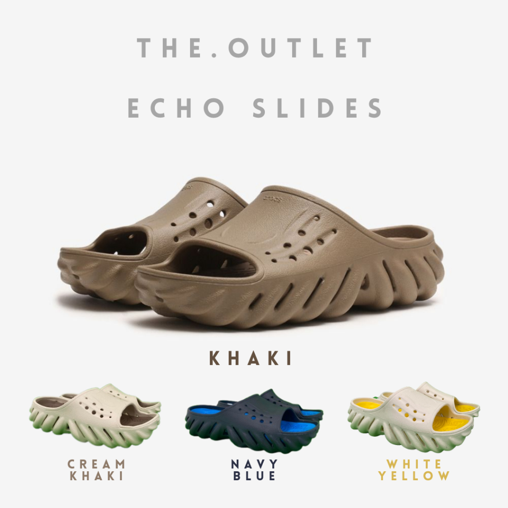CROCS ECHO COMFORT SLIP ON SLIDES FOR MEN AND WOMEN (S3) | Shopee ...