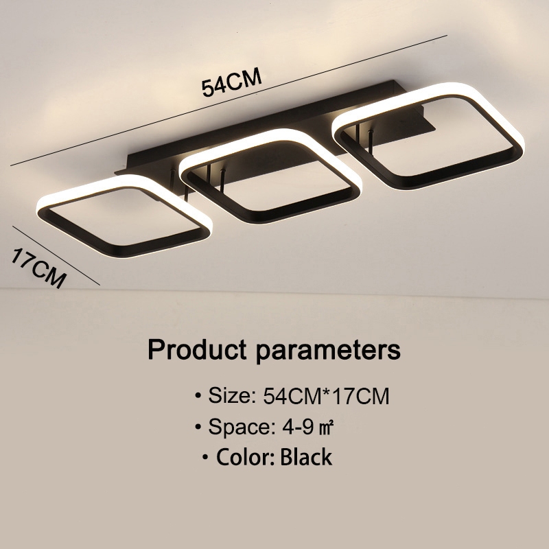 LED Ceiling Light Tri-Color Modern Simple Chandelier for Living Room ...