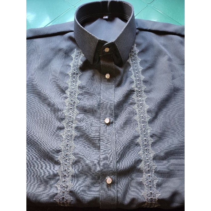Polo Barong Shorts Sleeve.Miyaki Fabric | Shopee Philippines