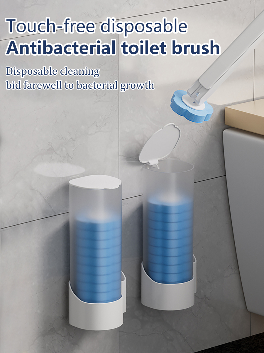 Toilet Cleaning System Set with 8 Disposable Scrub Pad | Shopee Philippines