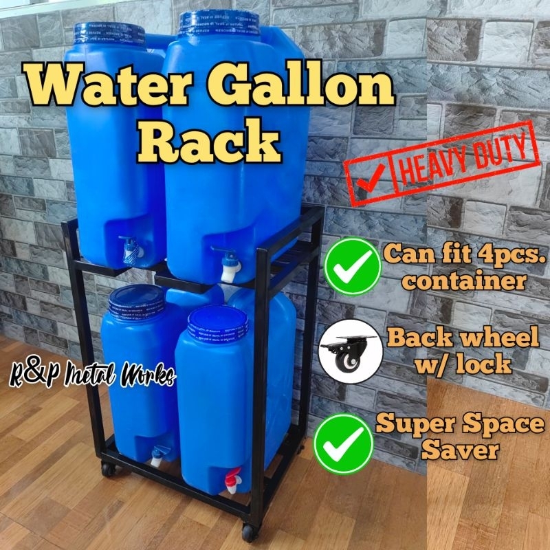 Heavy Duty Water Gallon Rack 2 Layer 4 Containers | Shopee Philippines