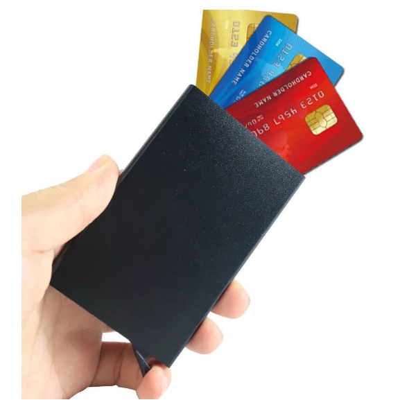 Slim ID Credit Card Holder Automatic Pop Up Metal Card Organizer ...