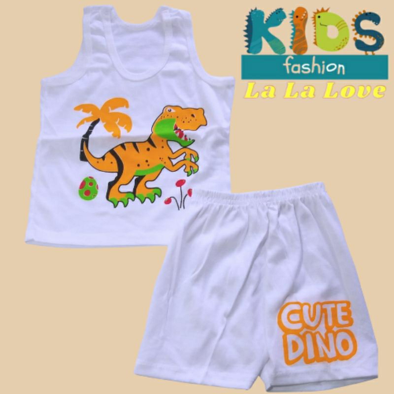 LF white terno sando dinosaur design for kids boys cotton fit to 0 -12 ...