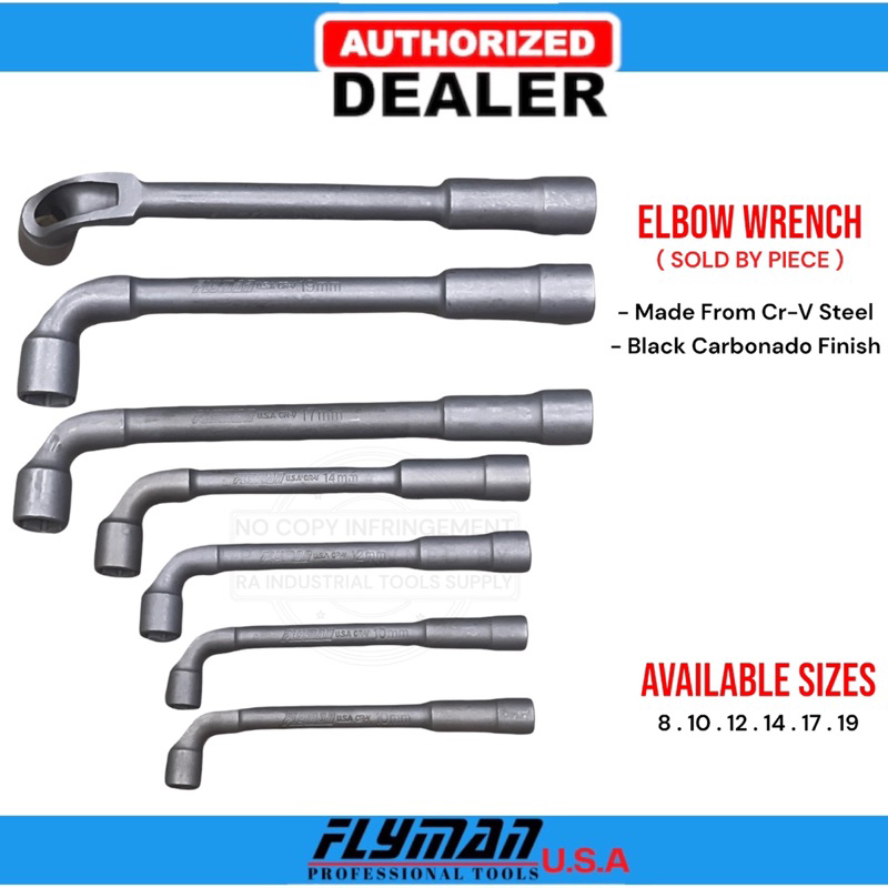Flyman Tools Usa Elbow Nimbo Wrench L Angled Socket Wrench 8mm To 19mm ...