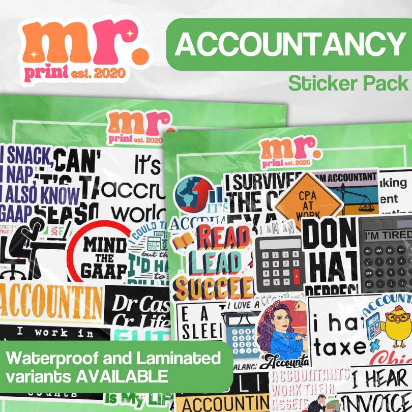 ACCOUNTANCY STICKERS | ACCOUNTING AUDITING CPA | WATERPROOF STICKERS ...