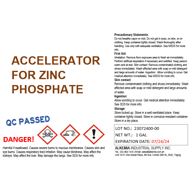 Accelerator for Zinc Phosphate - 1 Gallon (AP1500) | Shopee Philippines