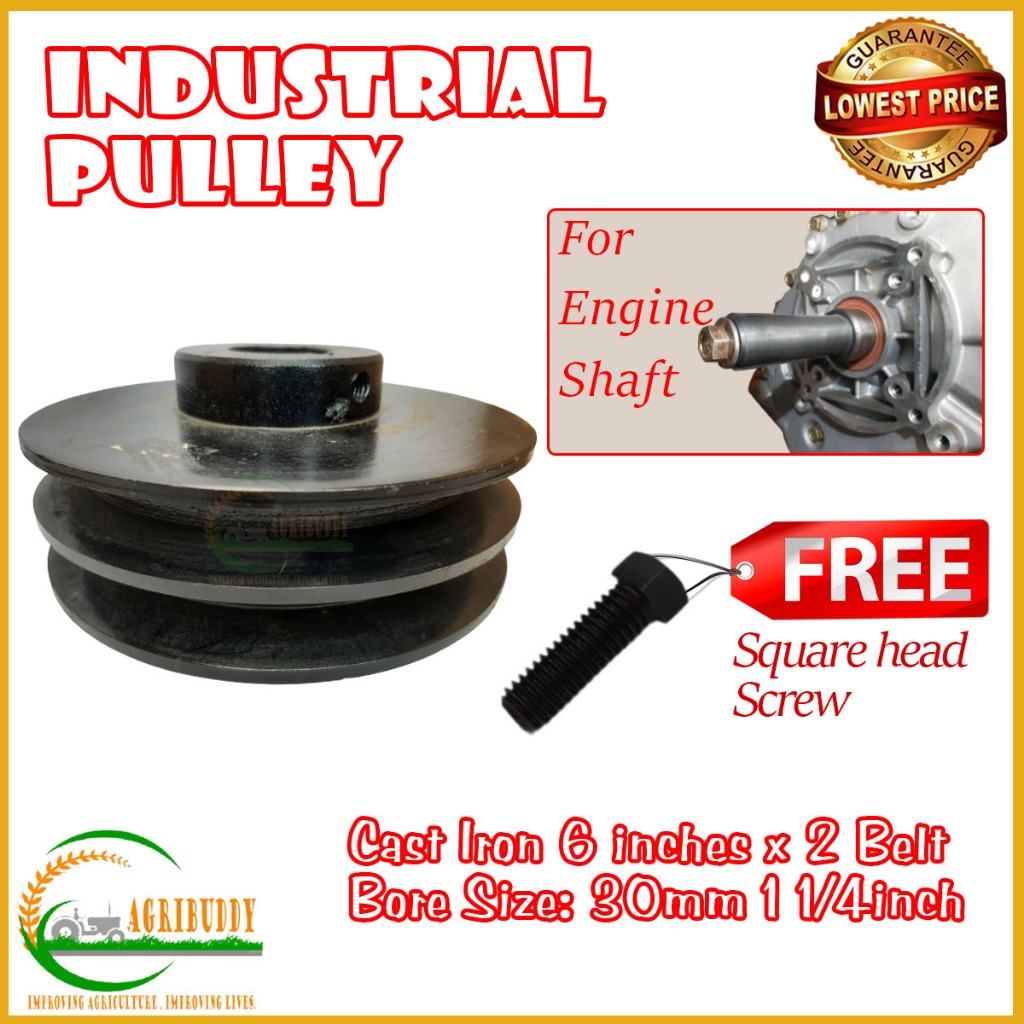 V Belt Pulley 2B Type - 6 inches x Bore 30mm 1 1/4inch Pulya for ...