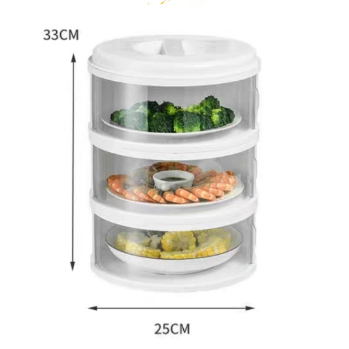 SS New 3 Laye 5 Layer Household Multi-layer Food Storage Box Anti-flies ...