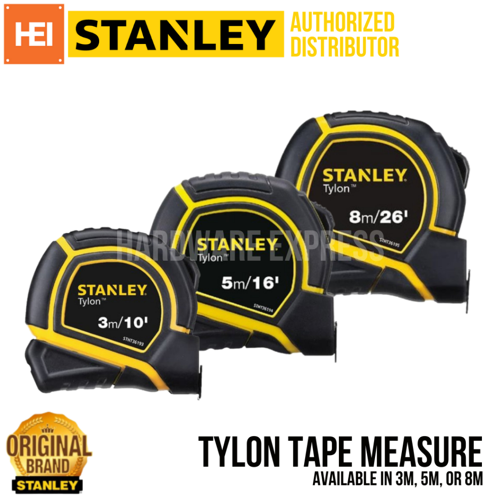 STANLEY STEEL TYLON Measuring Tape Measure 3M, 5M, 8M 36-195 36-193 36 ...