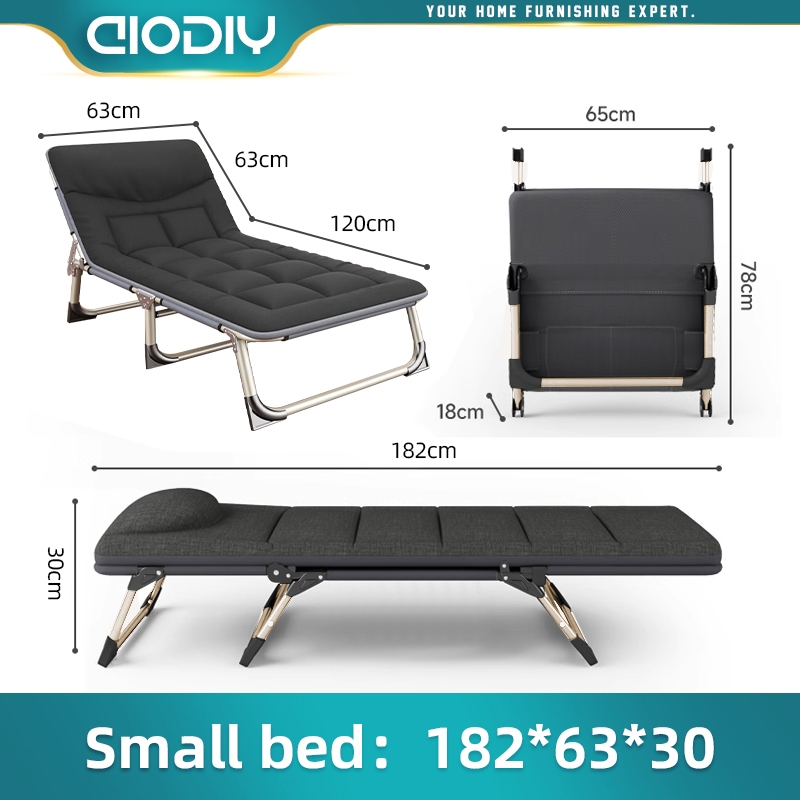 AIODIY Folding Bed with Foam Heavy Duty Single Foldable Bed Chair for ...