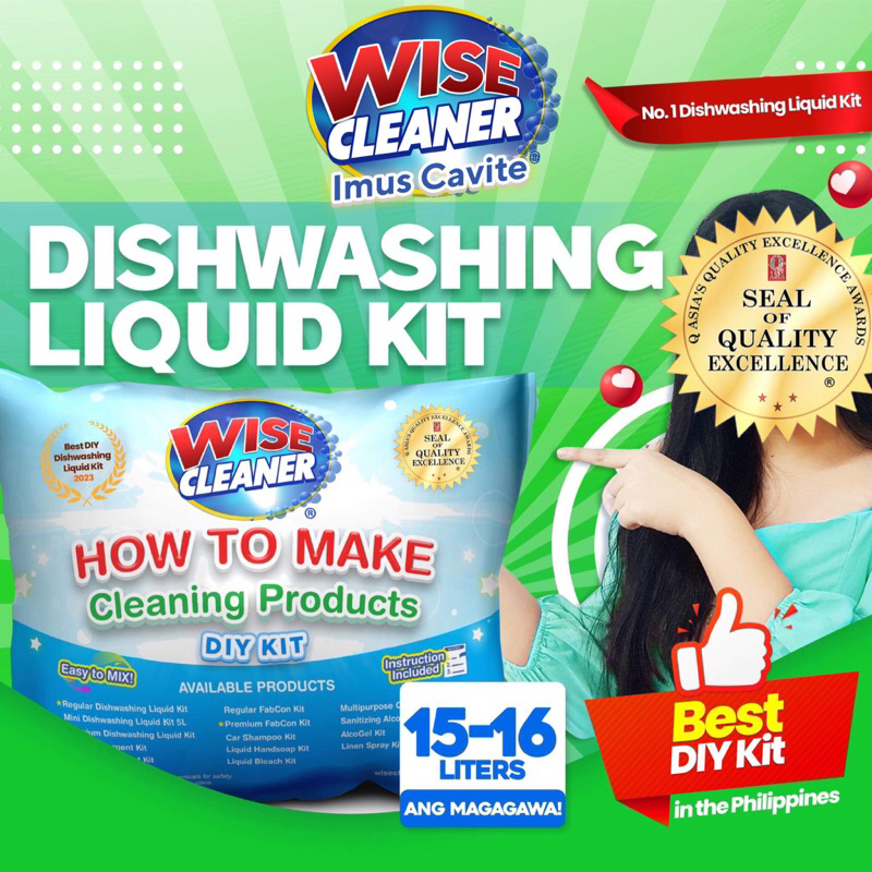 WISE CLEANER DIY REGULAR DISHWASHING LIQUID KIT | Shopee Philippines