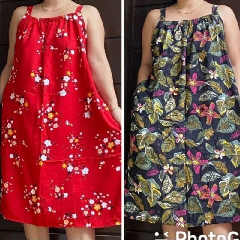 L-3xl big size challis duster dress with pocket high quality | Shopee Philippines