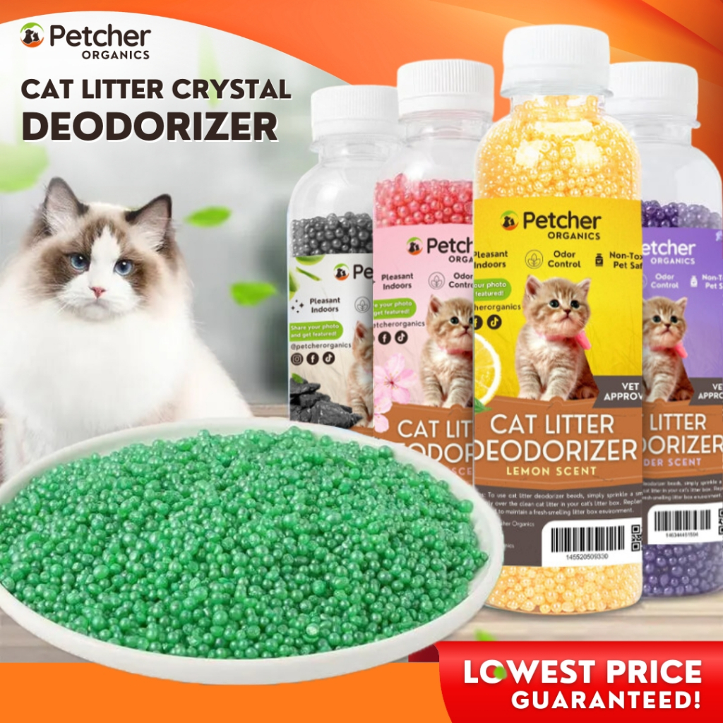 Petcher Cat Litter Box Deodorizer Beads – Odor Control Fresh Scent for ...