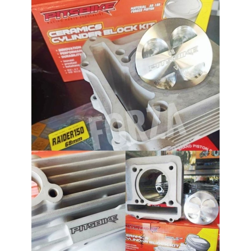 RAIDER150 62MM 68MM 66MM 70MM Carb Type PITSBIKE BLOCK CHROME CERAMIC ...