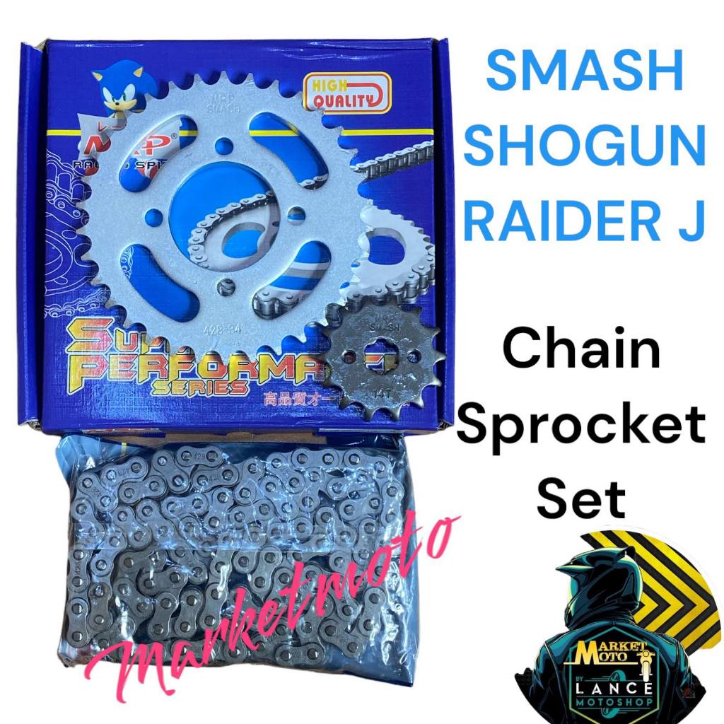 MRP SUZUKI SMASH , shogun , raider j chain sprocket chainset 14/34/428 ...