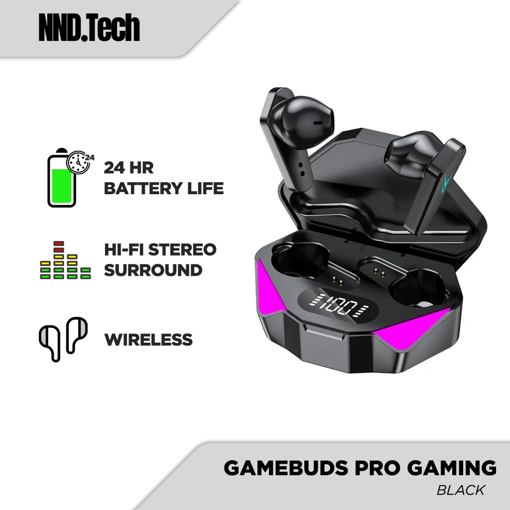 GameBuds Pro Gaming TWS Earbuds BT5.3 Wireless Earphone with LED ...