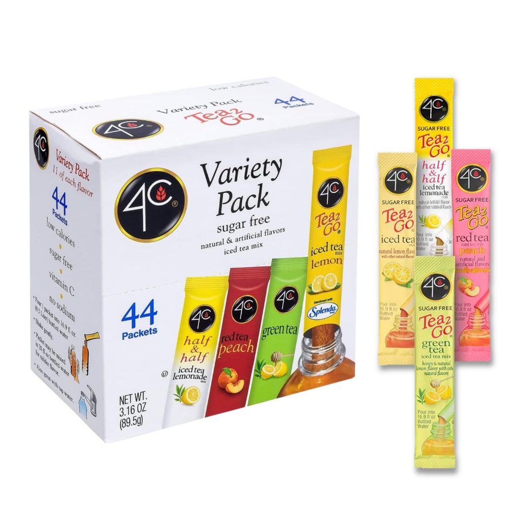 4C Variety Pack Sugar Free Juice 44 Packets Iced Tea Mix 16 oz | Shopee ...