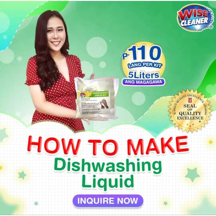 MINI DISHWASHING LIQUID KIT WISE CLEANER | Shopee Philippines