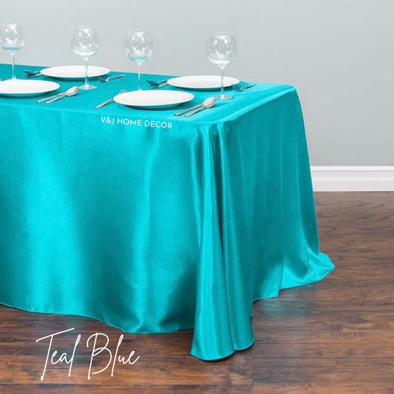 TABLE CLOTH SILK Satin Shiny Table Cloth | Shopee Philippines