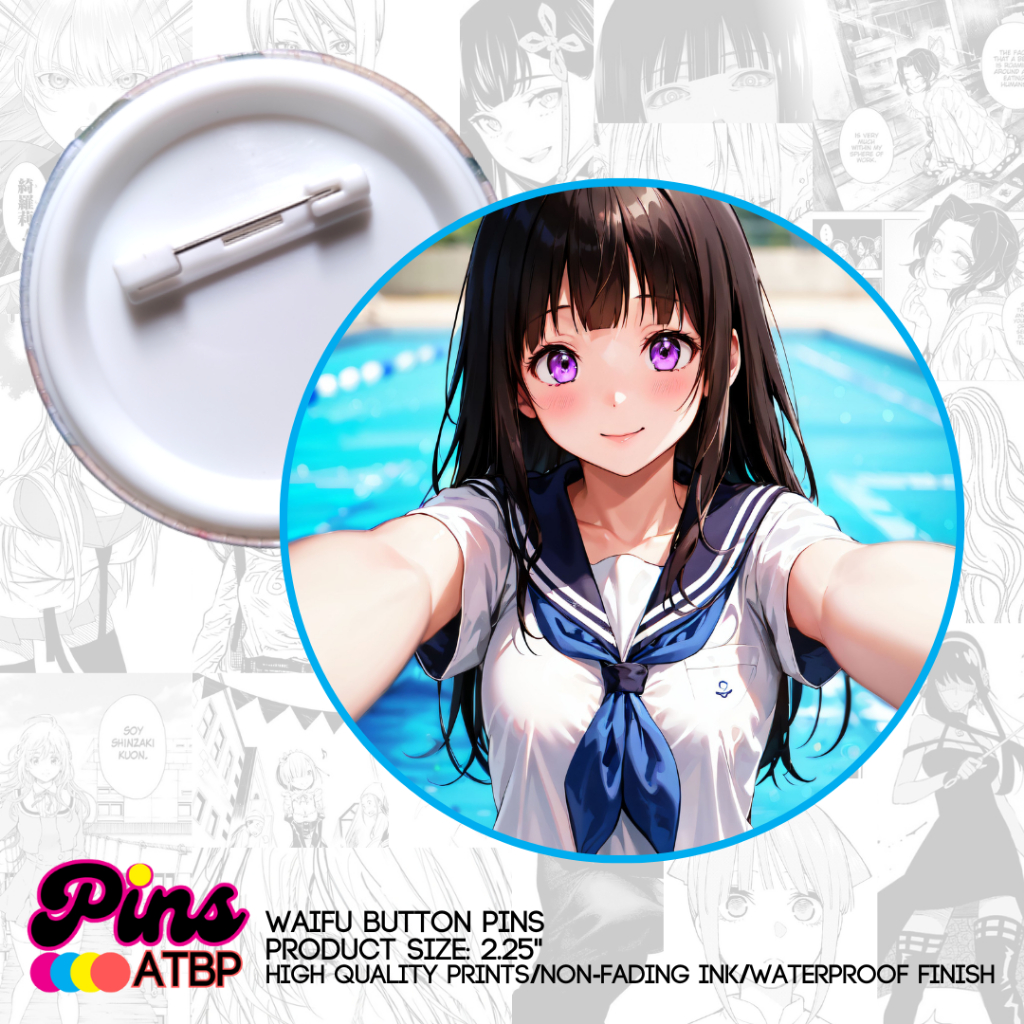 Eru Chitanda Hyouka Anime 2.25" Waifu Button Pin - Pins ATBP | Shopee ...