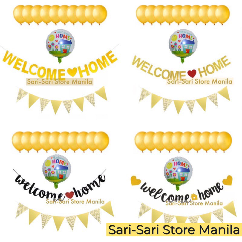 Welcome home set banner with balloons decorations | Shopee Philippines