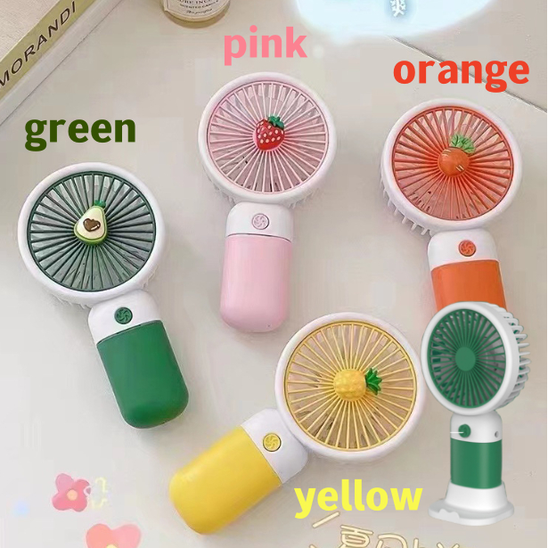Fruit phone holder Mini Fan USB Rechargeable Candy Color Portable Fan ...