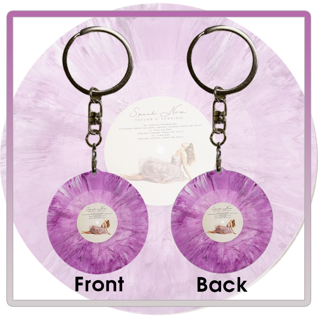 Speak Now CD Vinyl Taylor Swift Version TS inspired Metallic Keychain ...
